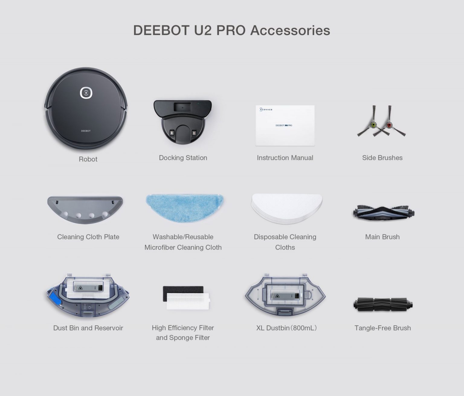 Robot hút bụi lau nhà Ecovacs Deebot U2 Pro